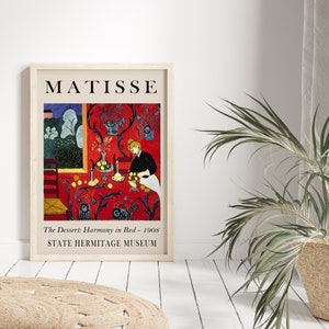 Henri Matisse the Dessert Harmony in Red Art Print, Matisse Painting ...