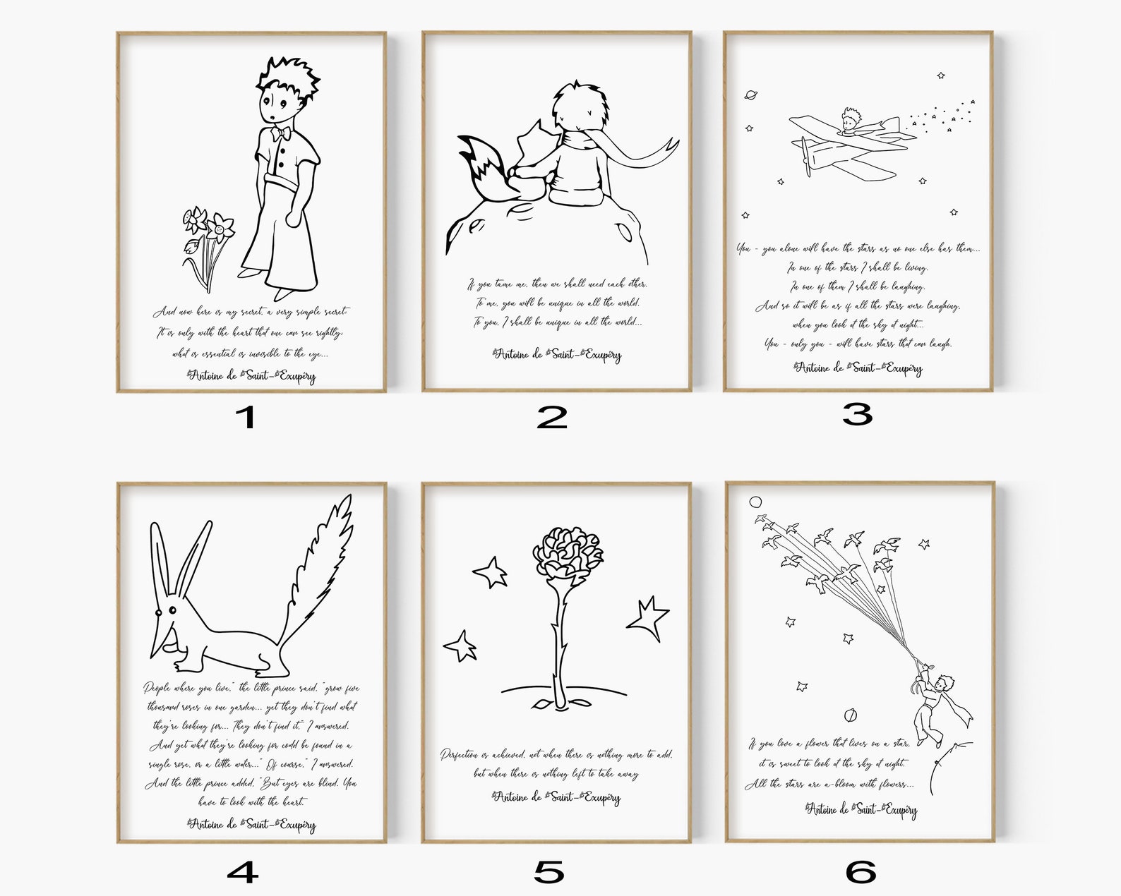 All the Little Prince Prints in One Pack Le Petit Prince - Etsy