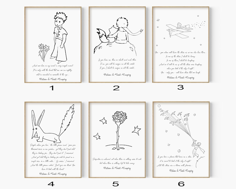 All the Little Prince Prints in One Pack Le Petit Prince - Etsy