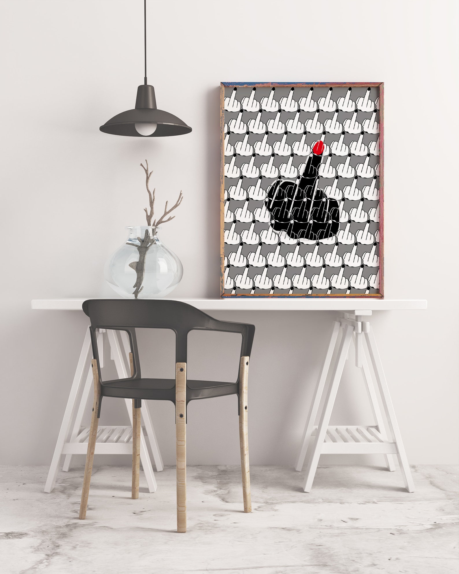 Middle Finger Line Art Hands Lines Woman Middlle Finger | Etsy