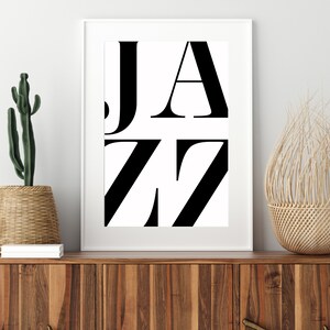 Jazz Poster Jazz Wall Art Print Jazz Music Poster Jazz | Etsy
