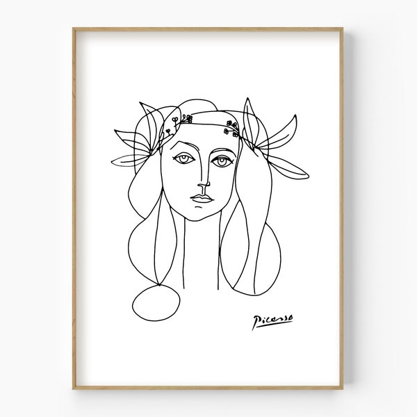 Picasso Line Drawing - Etsy