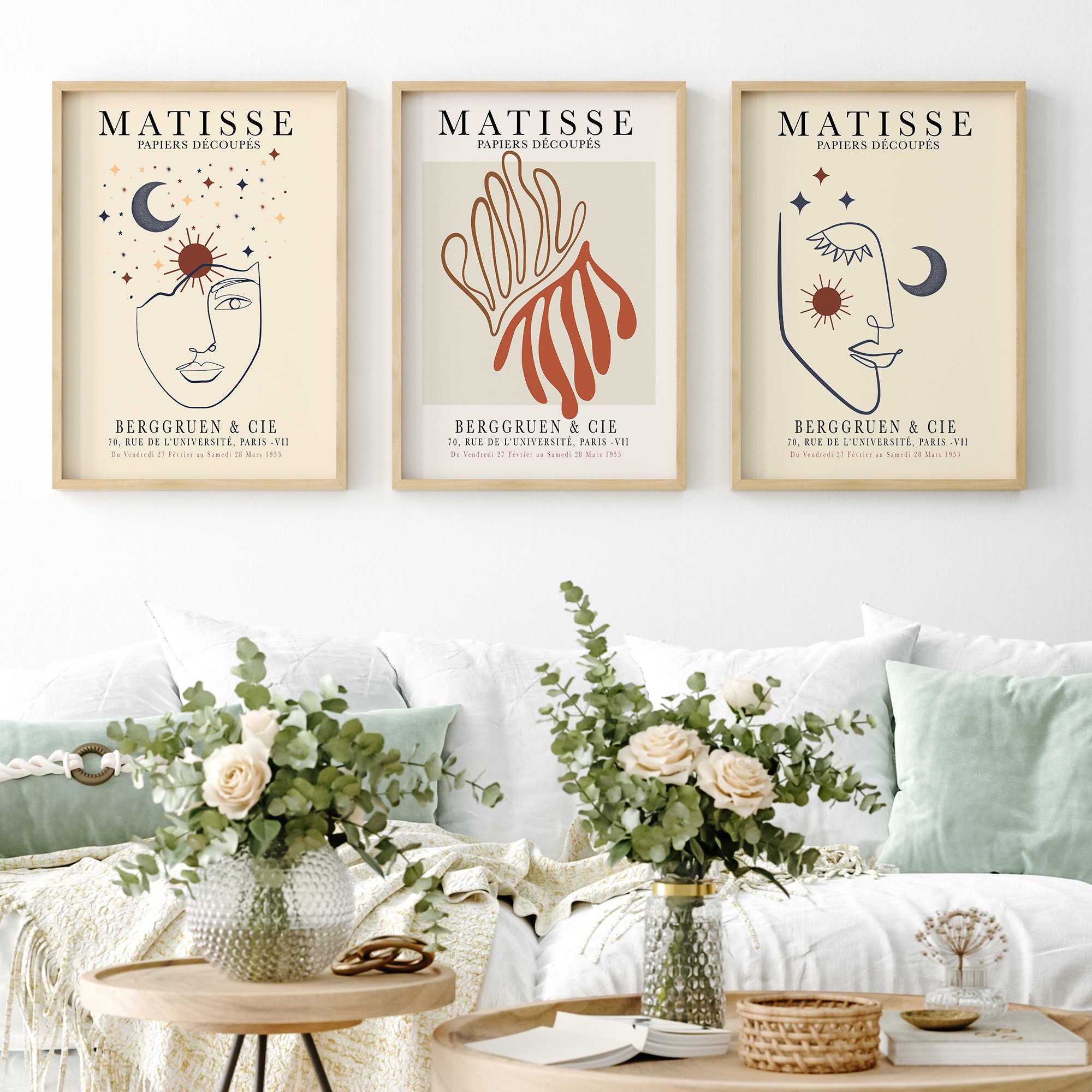 Henri Matisse Single Line Woman Face Face Line Drawing | Etsy