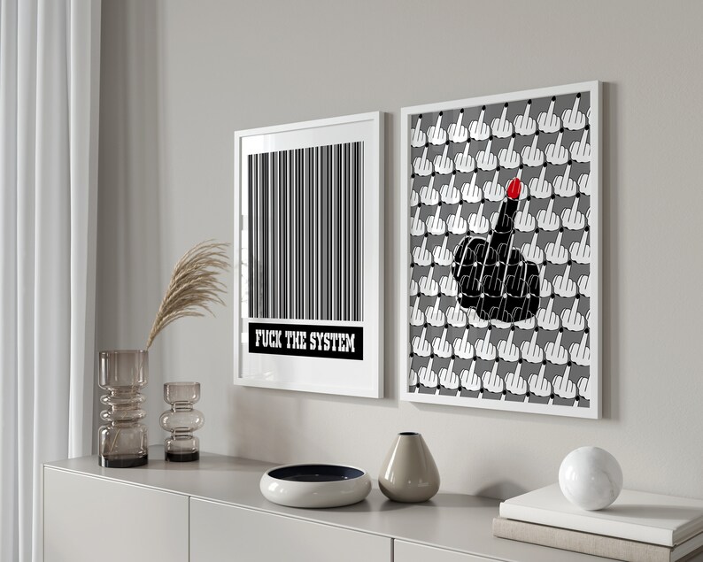 Middle Finger Line Art Hands Lines Woman Middlle Finger - Etsy