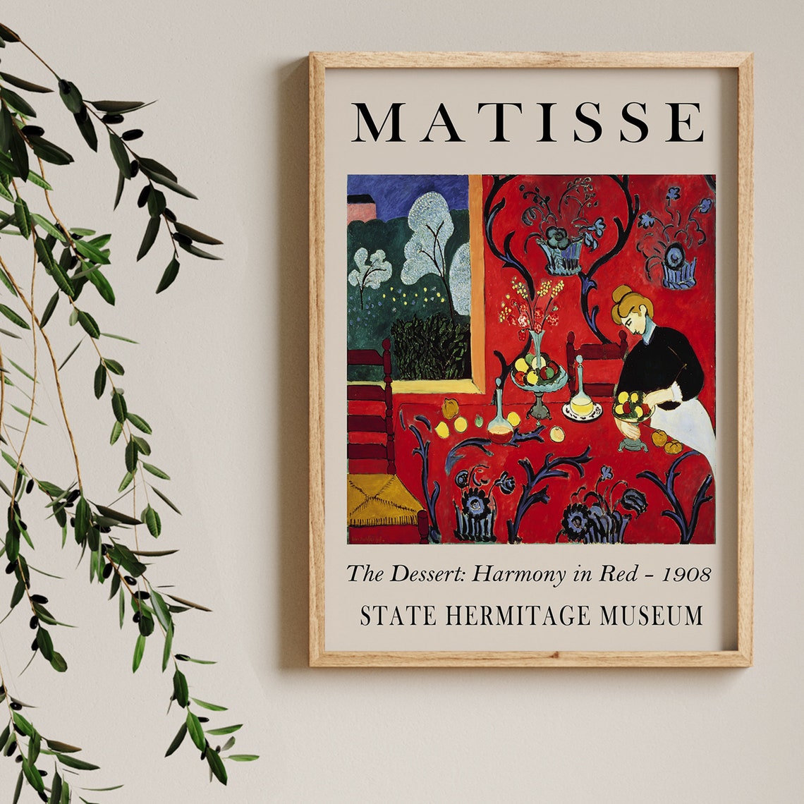 Henri Matisse the Dessert Harmony in Red Art Print Matisse - Etsy