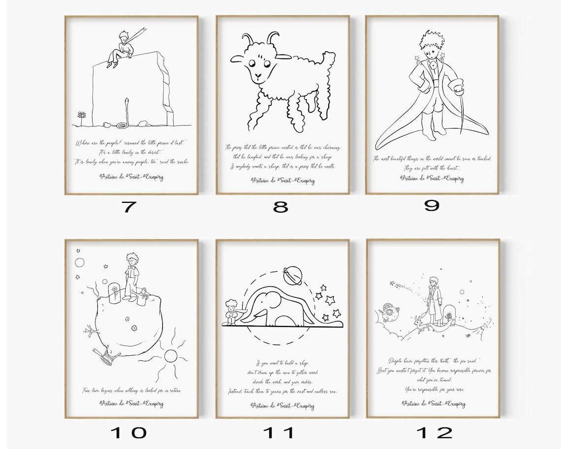 All the Little Prince Prints in One Pack Le Petit Prince - Etsy