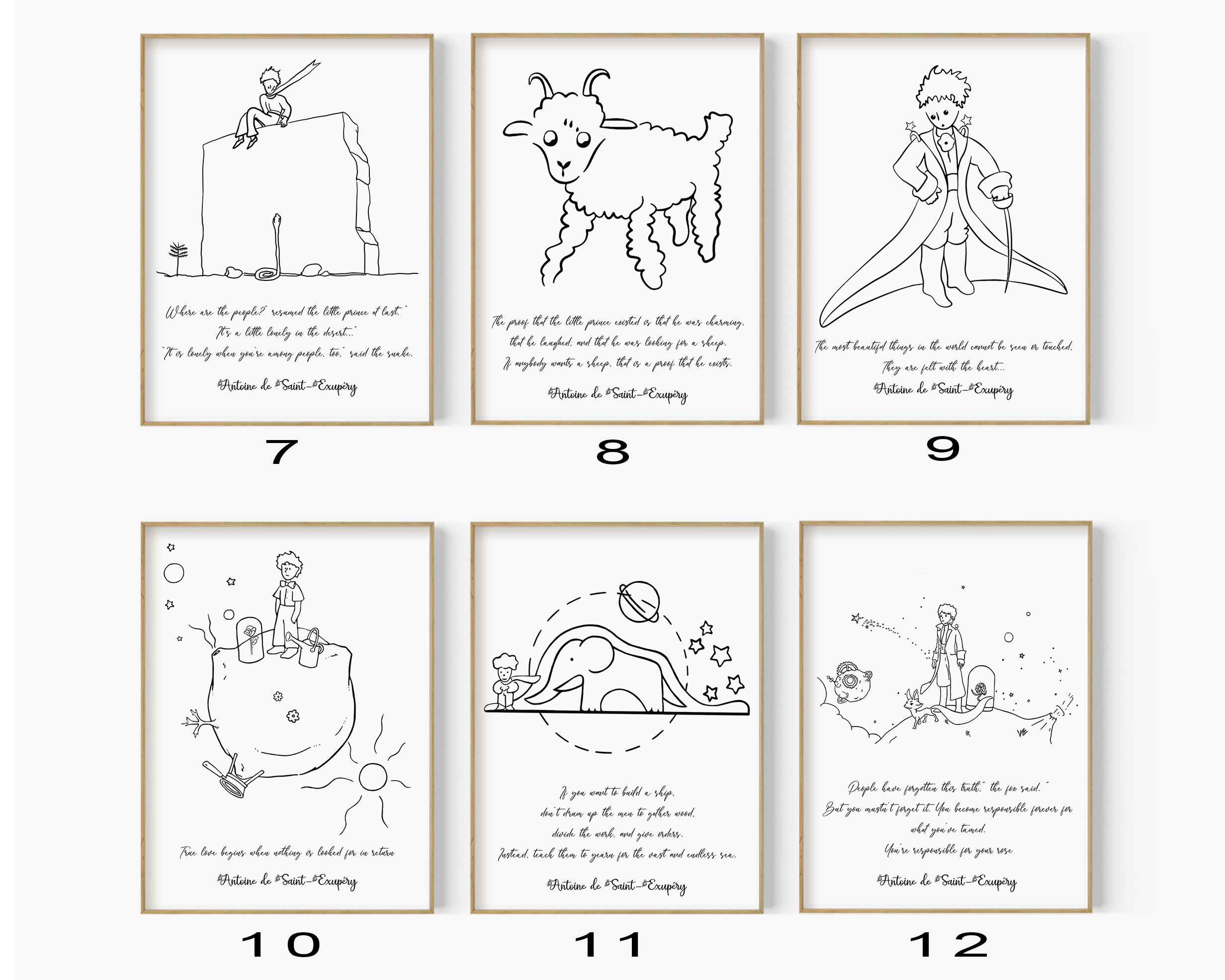 All the Little Prince Prints in One Pack Le Petit Prince - Etsy