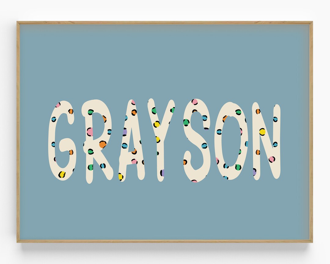 Custom Nursery Name Print, Animal Print Letters (digital Download) - Etsy