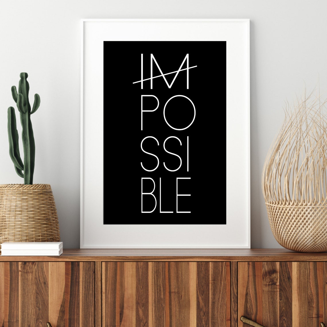 Possible Print Possible Impossible Self Improvement Art | Etsy