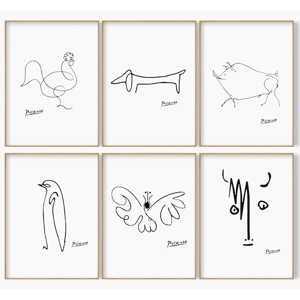 Picasso Line Drawing - Etsy