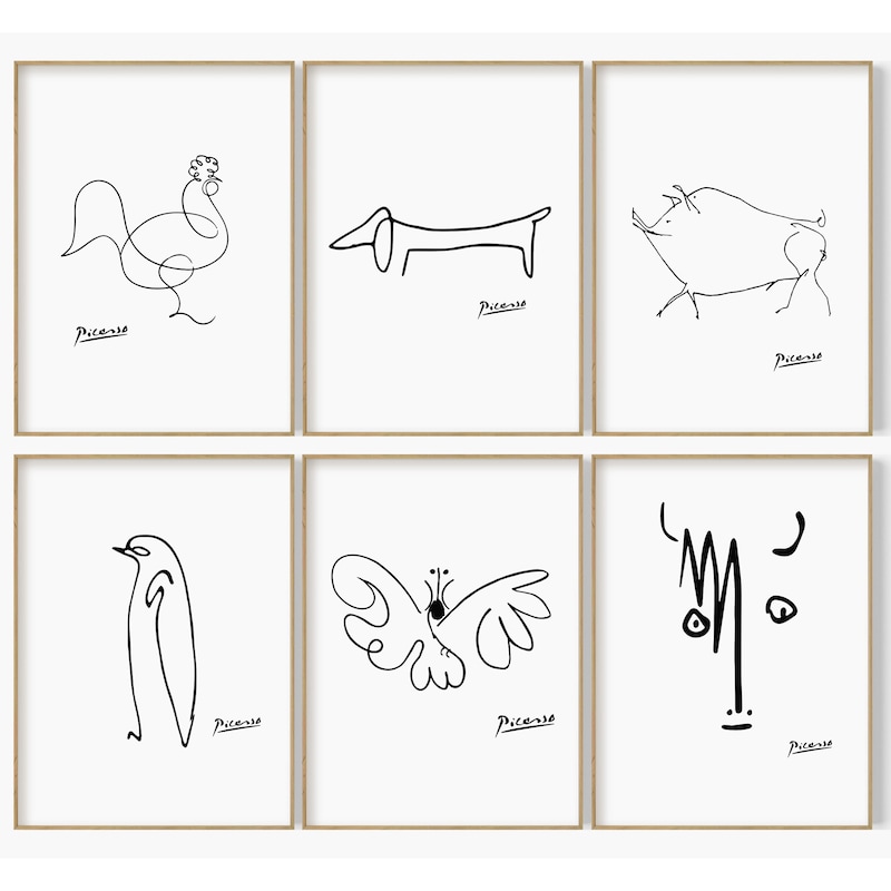 Picasso Line Drawing - Etsy
