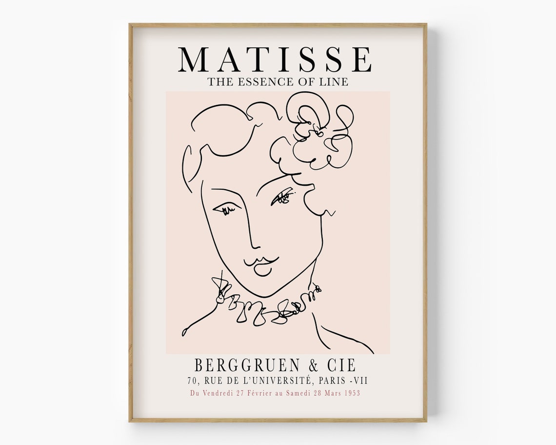 Henri Matisse Woman Line Art Female Figure Line Art Woman - Etsy