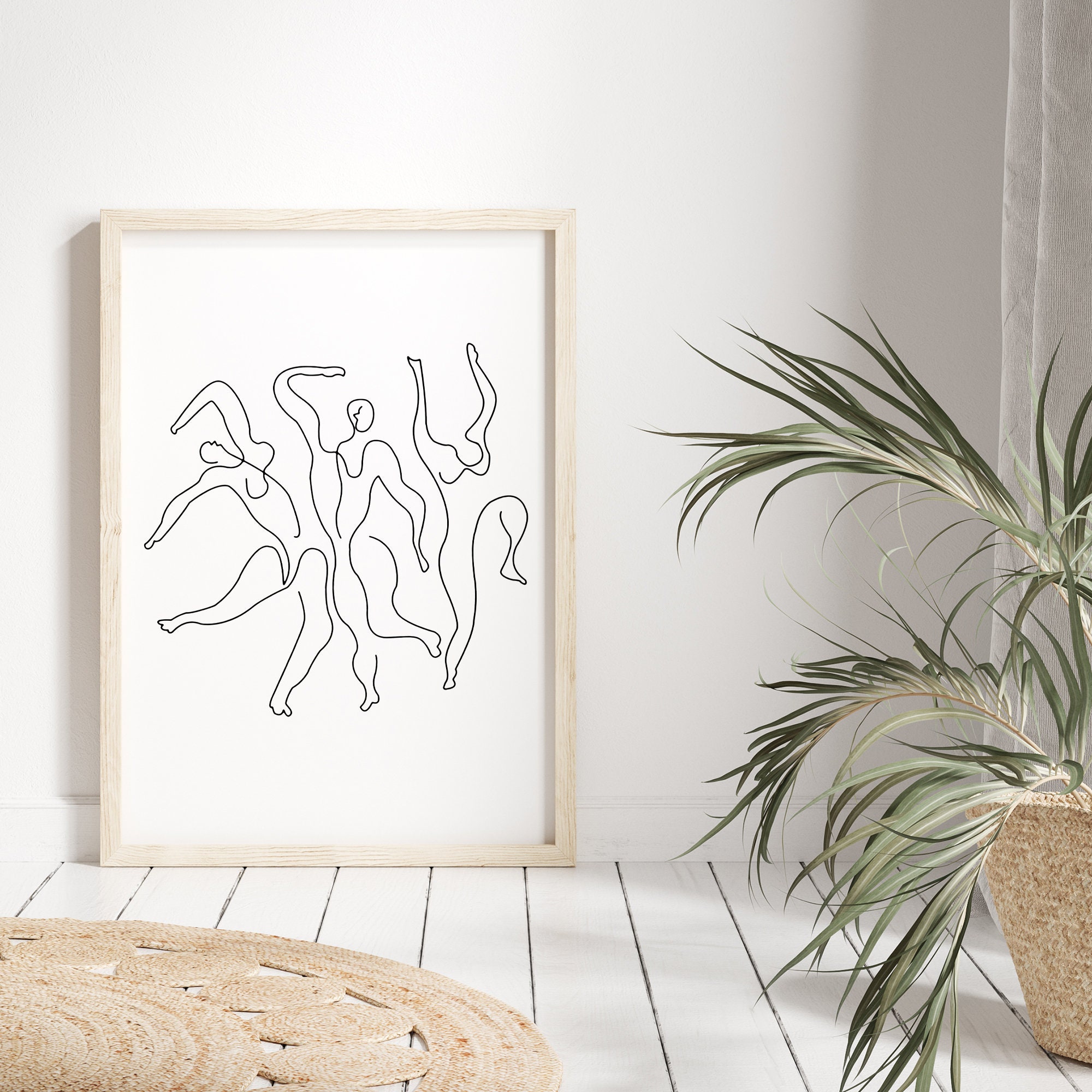 Picasso Dance Art, Picasso Dance Line Drawing, Picasso Sketch Art Print ...