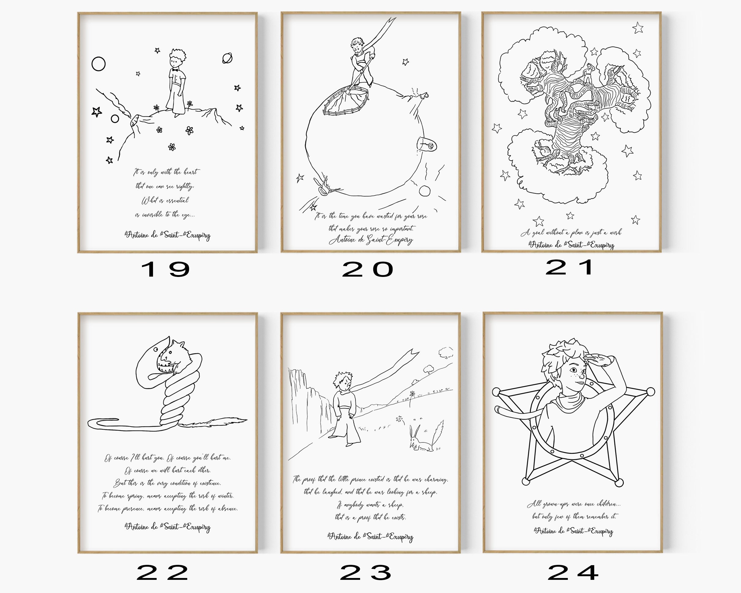 All the Little Prince Prints in One Pack Le Petit Prince - Etsy