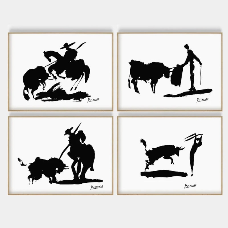 Spanish Bull Art Abstract - Etsy