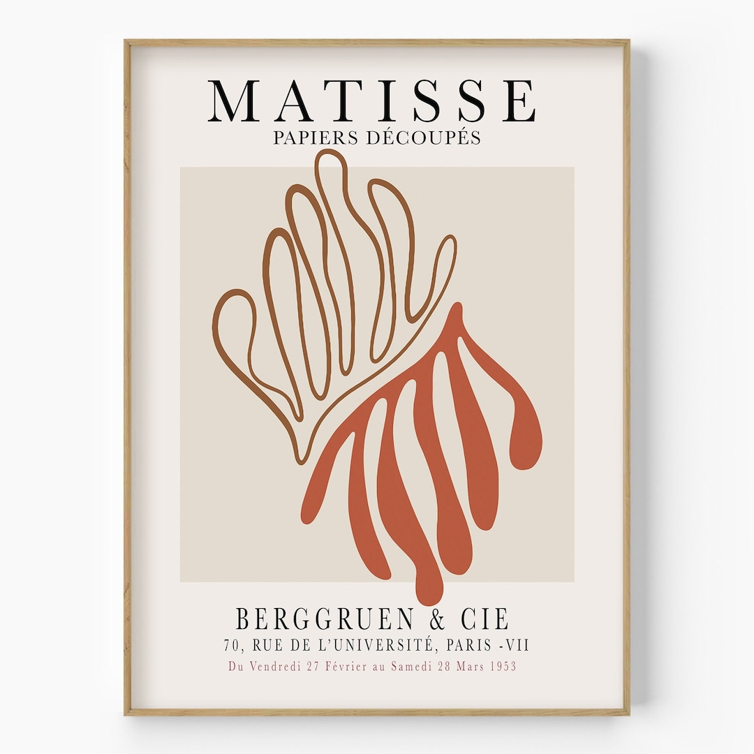 Henri Matisse Leaves Art Print, Minimalist Exhibition Poster (digital ...
