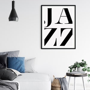 Jazz Poster Jazz Wall Art Print Jazz Music Poster Jazz | Etsy