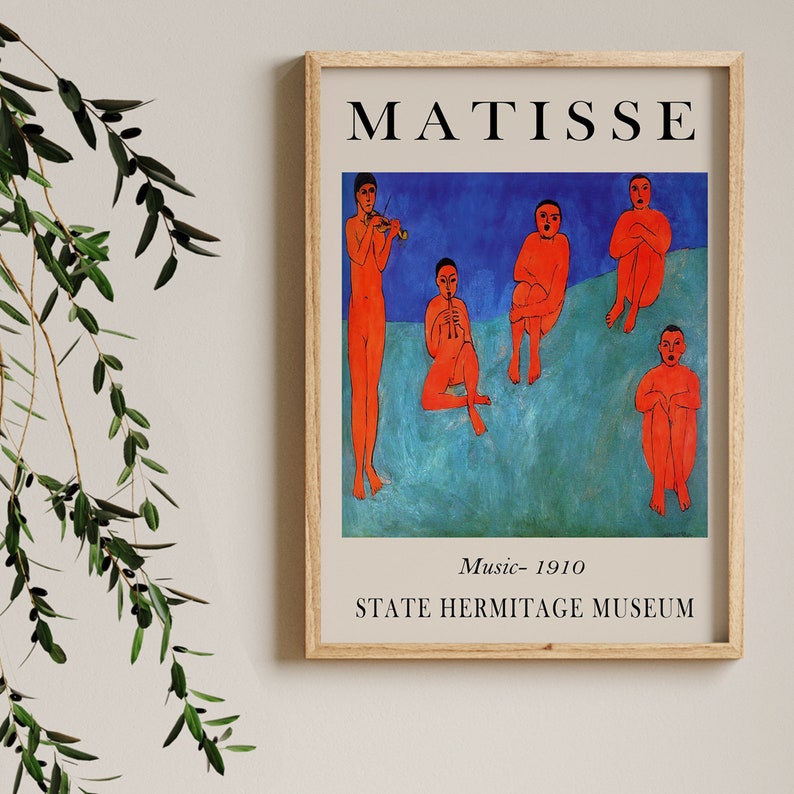 Henri Matisse Music Wall Art La Musique Art Exhibition - Etsy