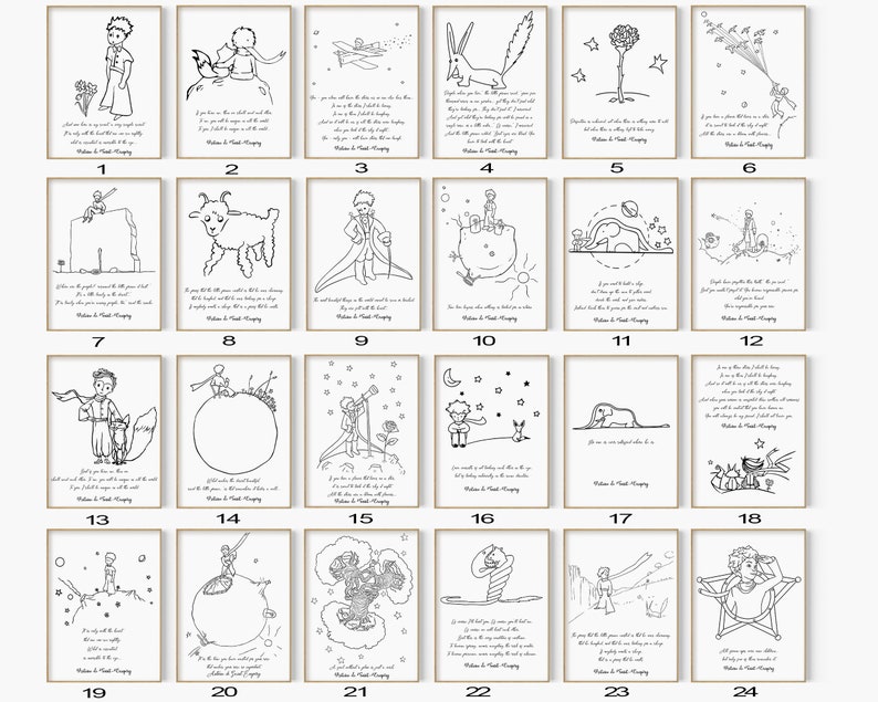 All the Little Prince Prints in One Pack Le Petit Prince - Etsy