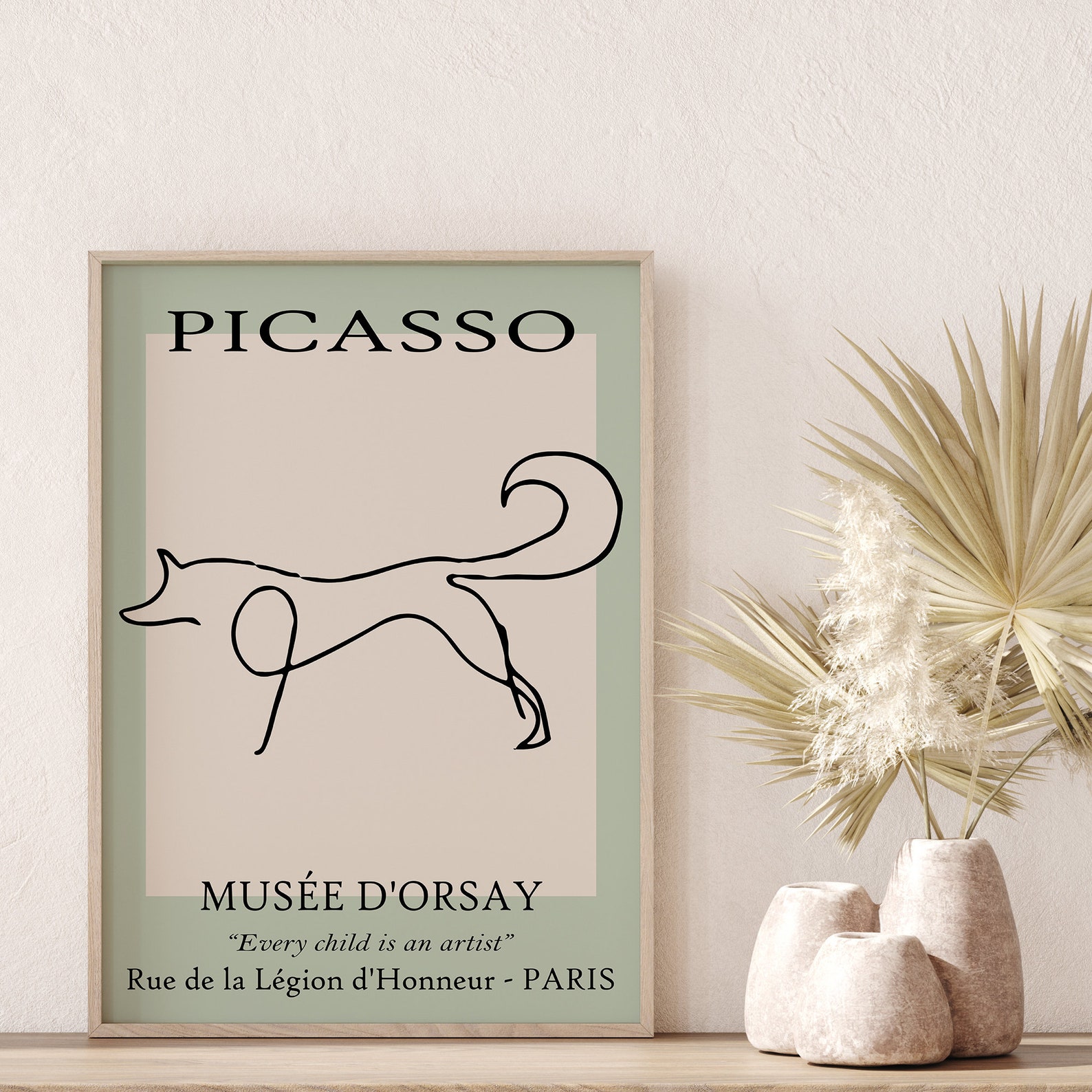 Picasso Fox Sketch Picasso Line Art Animal Poster - Etsy
