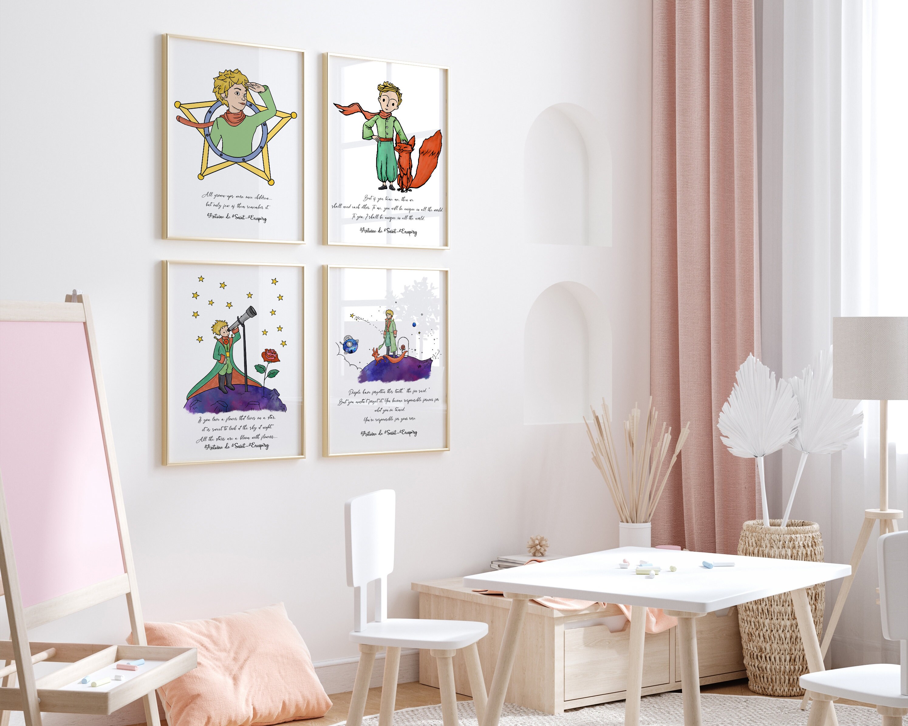 Choose 3 Out of 24 the Little Prince Digital Drawing Le Petit - Etsy