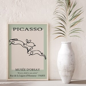 Picasso Rabbit Sketch, Picasso Line Art, Animal Poster, Exhibition ...