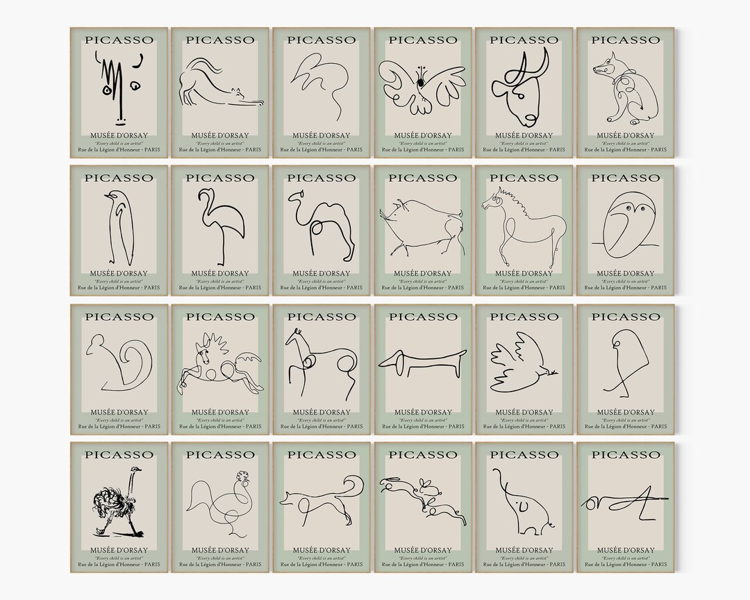 All Picasso Animals in One Pack, 24 Animals Download, Picasso Line ...