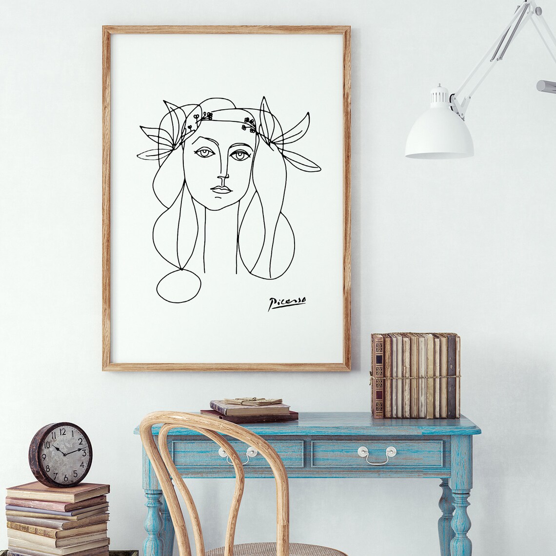 Picasso Sketch Woman Face Illustrations Picasso Line Drawing | Etsy