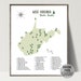 West Virginia State Parks Map Print-west Virginia State Parks Checklist ...