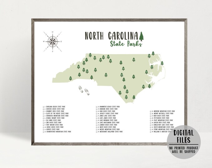 NC State Parks Map | Printable Map | North Carolina Parks | North ...
