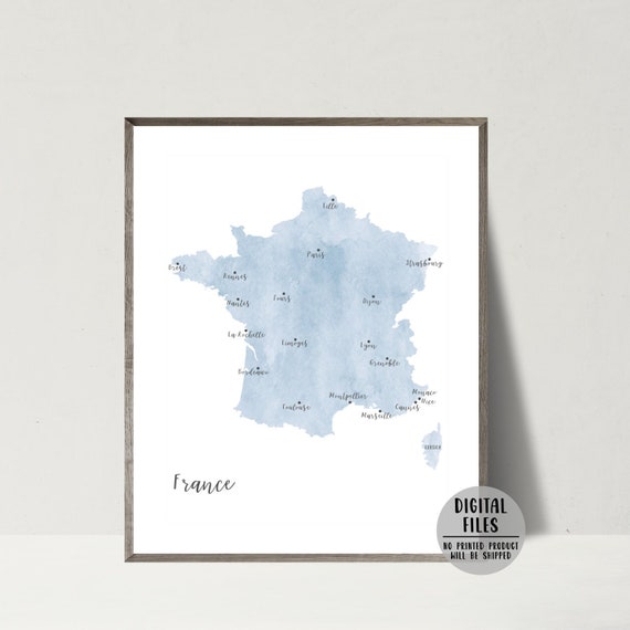 France Map-france Travel Poster-minimalist Map - Etsy
