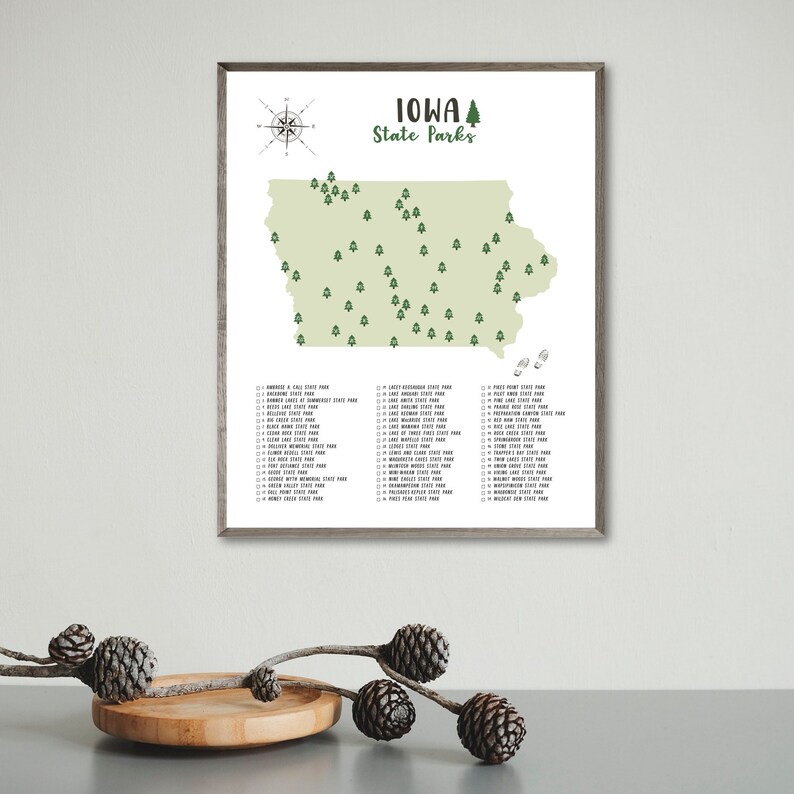Iowa State Parks Map-iowa State Parks Checklist-state Parks of Iowa Map ...