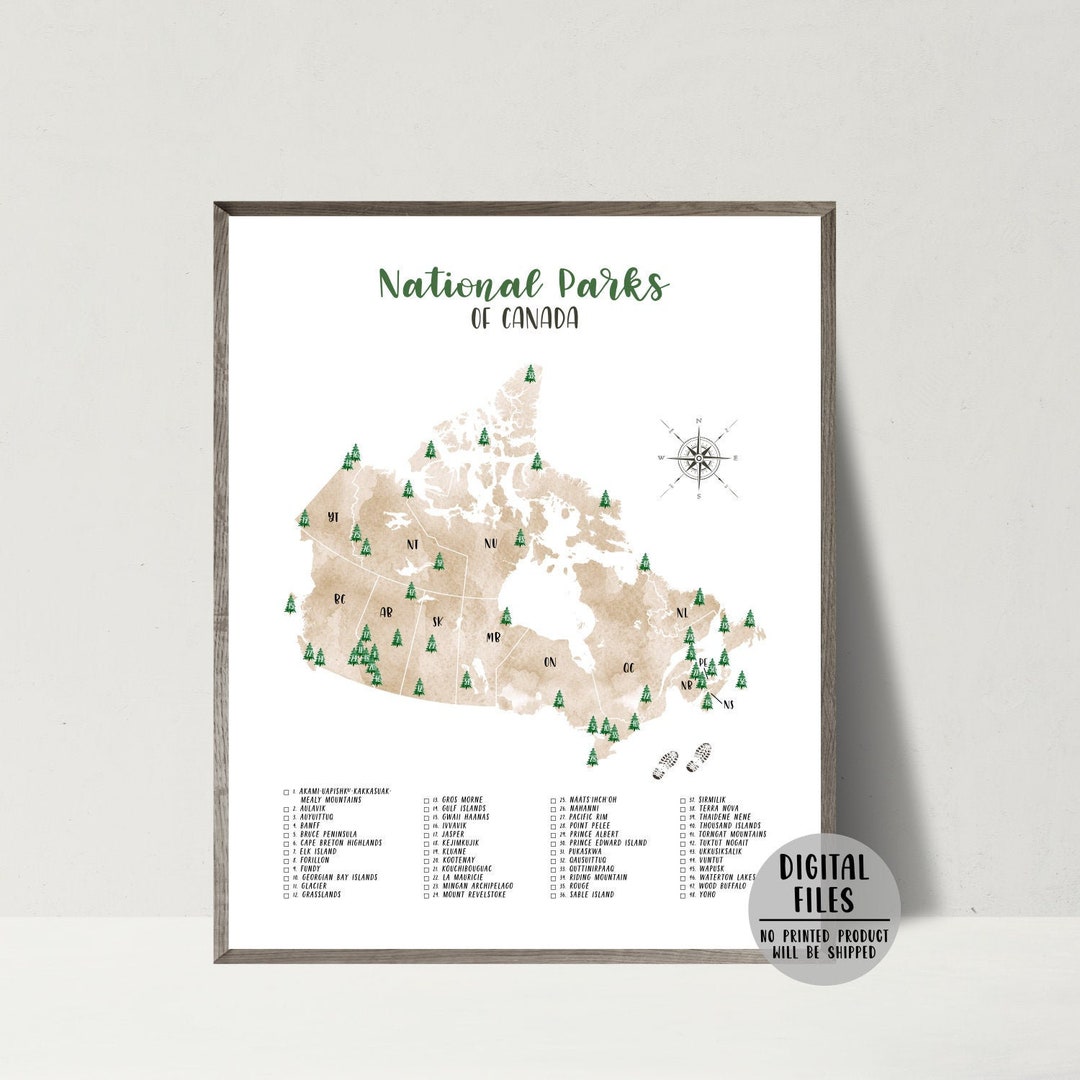 Canada National Parks Map-canada National Parks Checklist-national ...