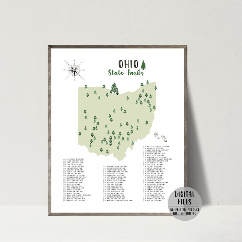 Ohio State Parks Map-ohio State Parks Checklist-state Parks of Ohio Map ...