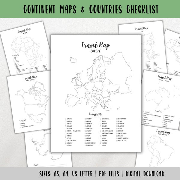 World Map Journal - Etsy