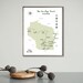 Ice Age Trail Map-ice Age Hiking Trail Map Print-ice Age Trail Hiking ...