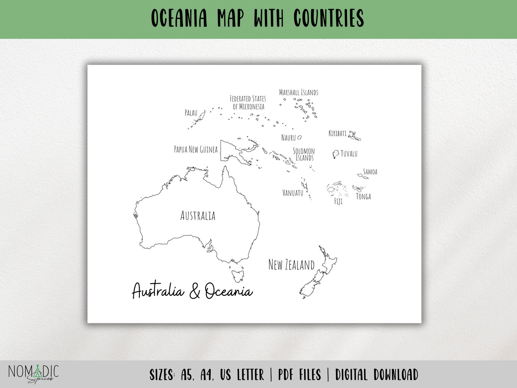 Oceania Countries Map Austrailia Australia New Zealand And Oceania