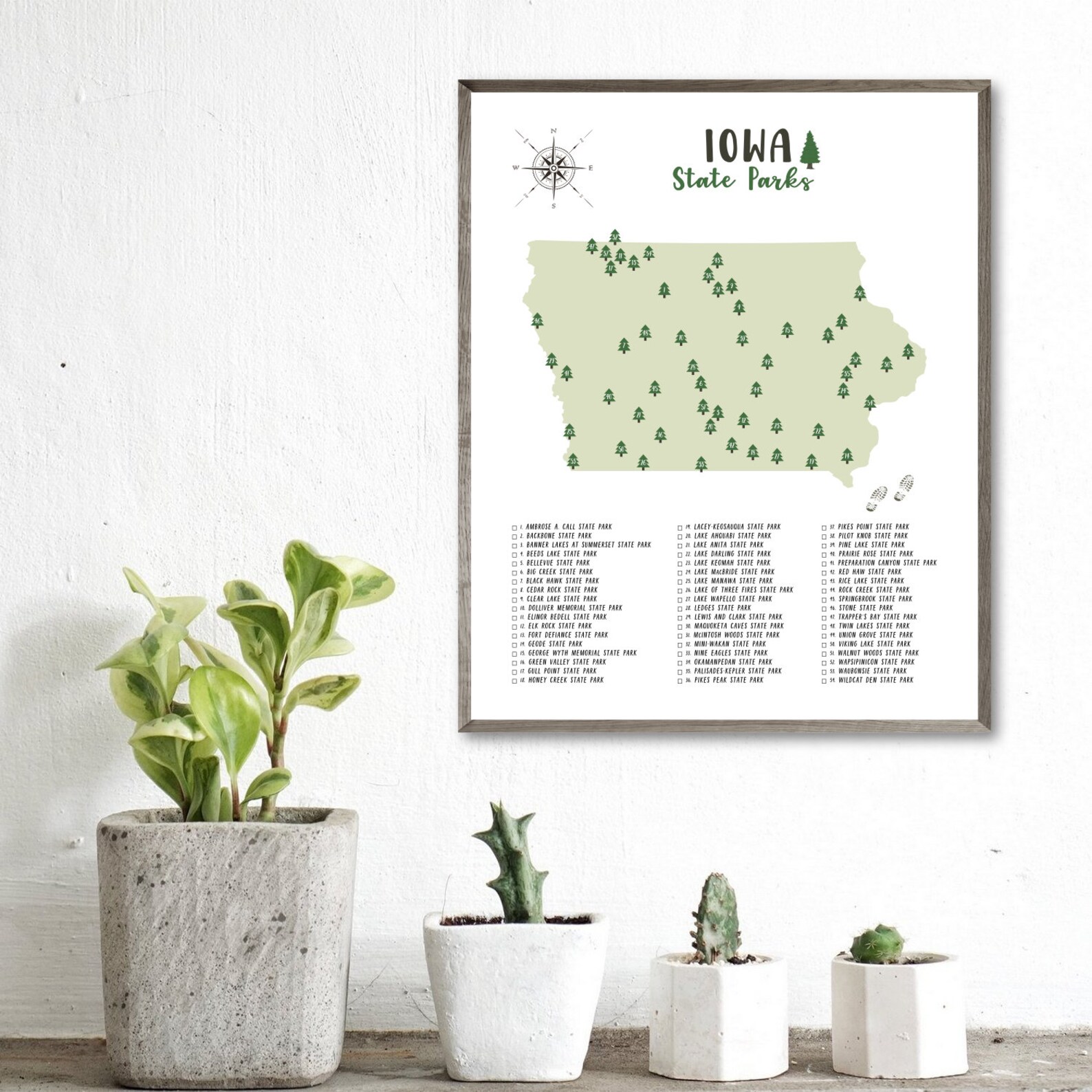 Iowa State Parks Map-iowa State Parks Checklist-state Parks of Iowa Map ...