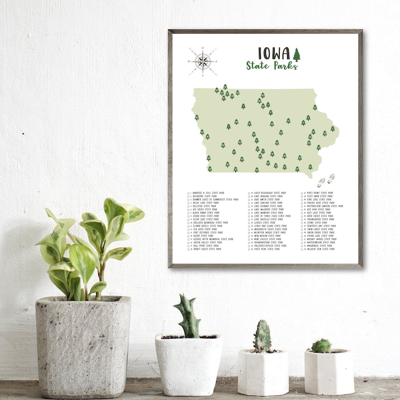 Iowa State Parks Map-iowa State Parks Checklist-state Parks of Iowa Map ...