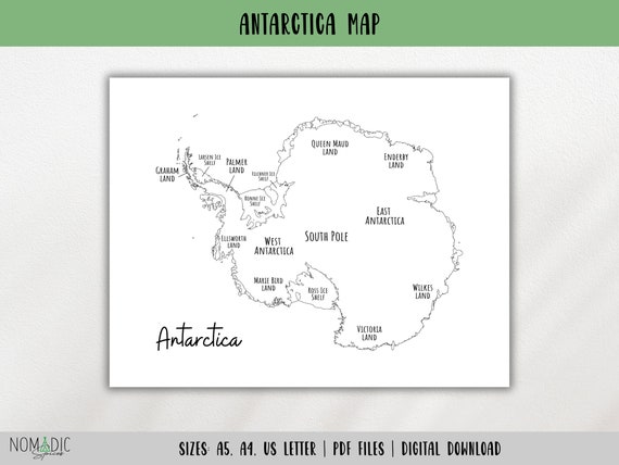 Labeled Map Of Antarctica