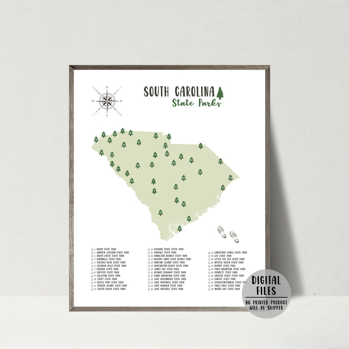 South Carolina State Parks Map-south Carolina State Parks Checklist ...