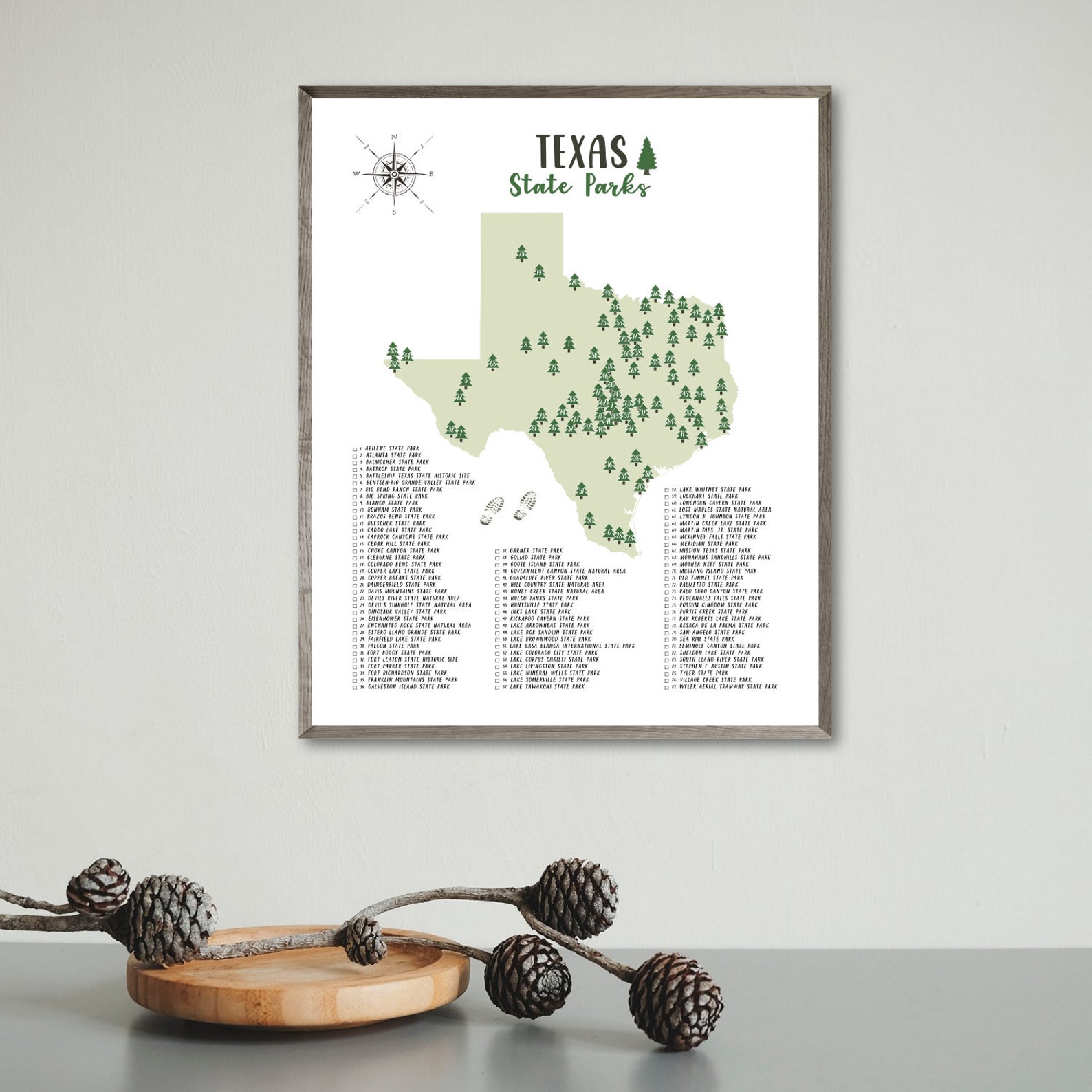 Texas State Parks Map-texas State Parks Checklist-state Parks of Texas ...
