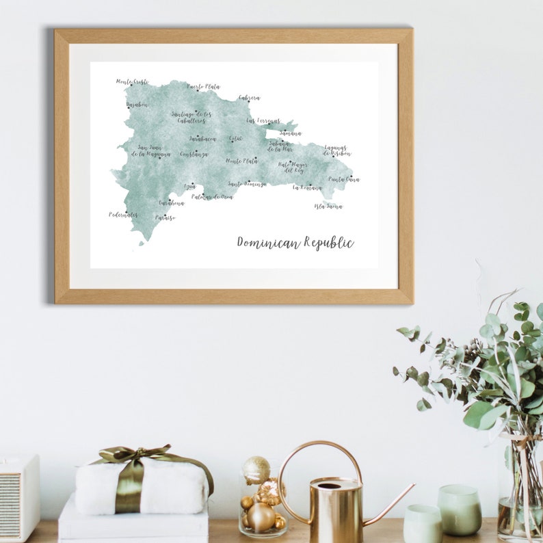 Dominican Republic Map-dominican Republic Poster-minimalist Map Print ...