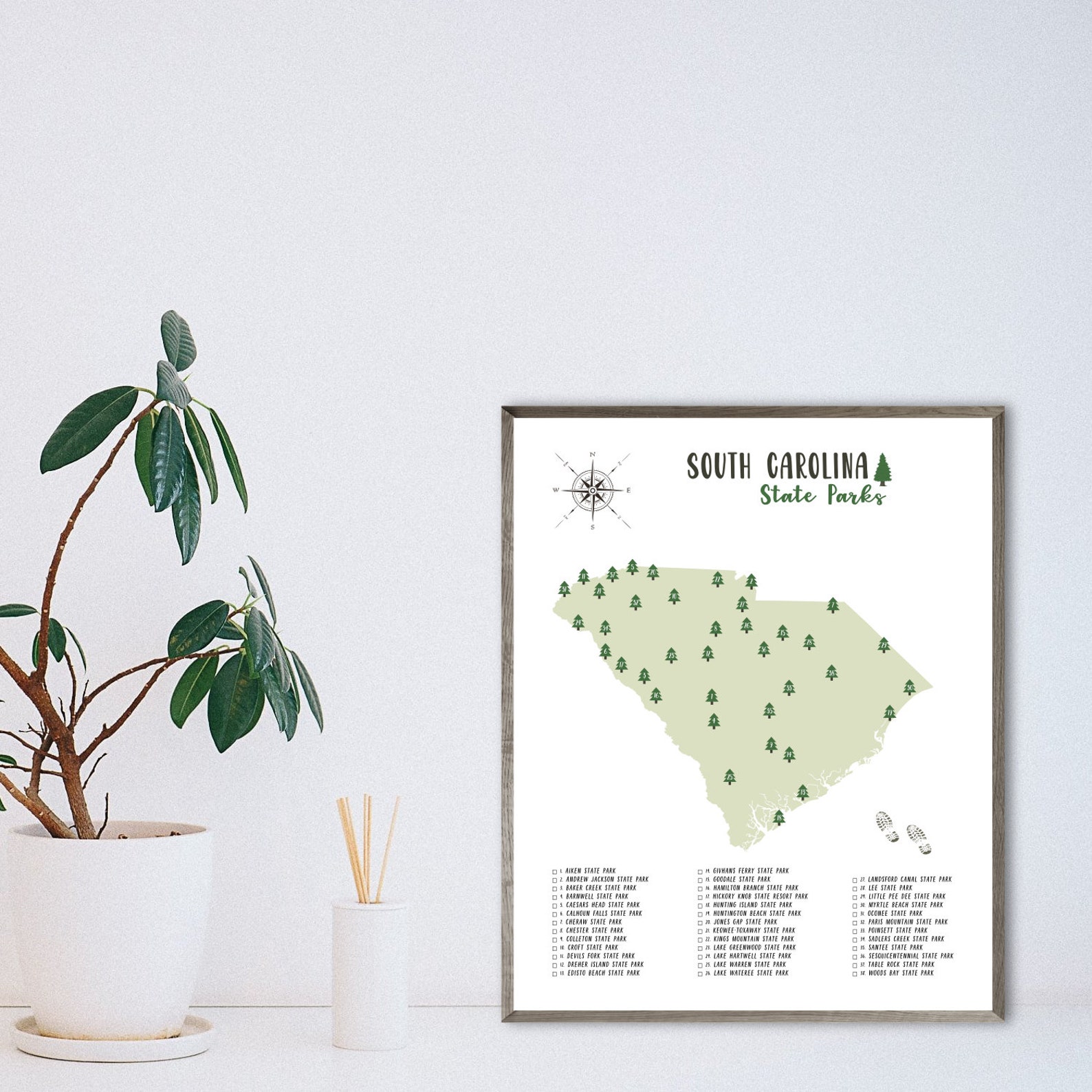 South Carolina State Parks Map-south Carolina State Parks Checklist ...