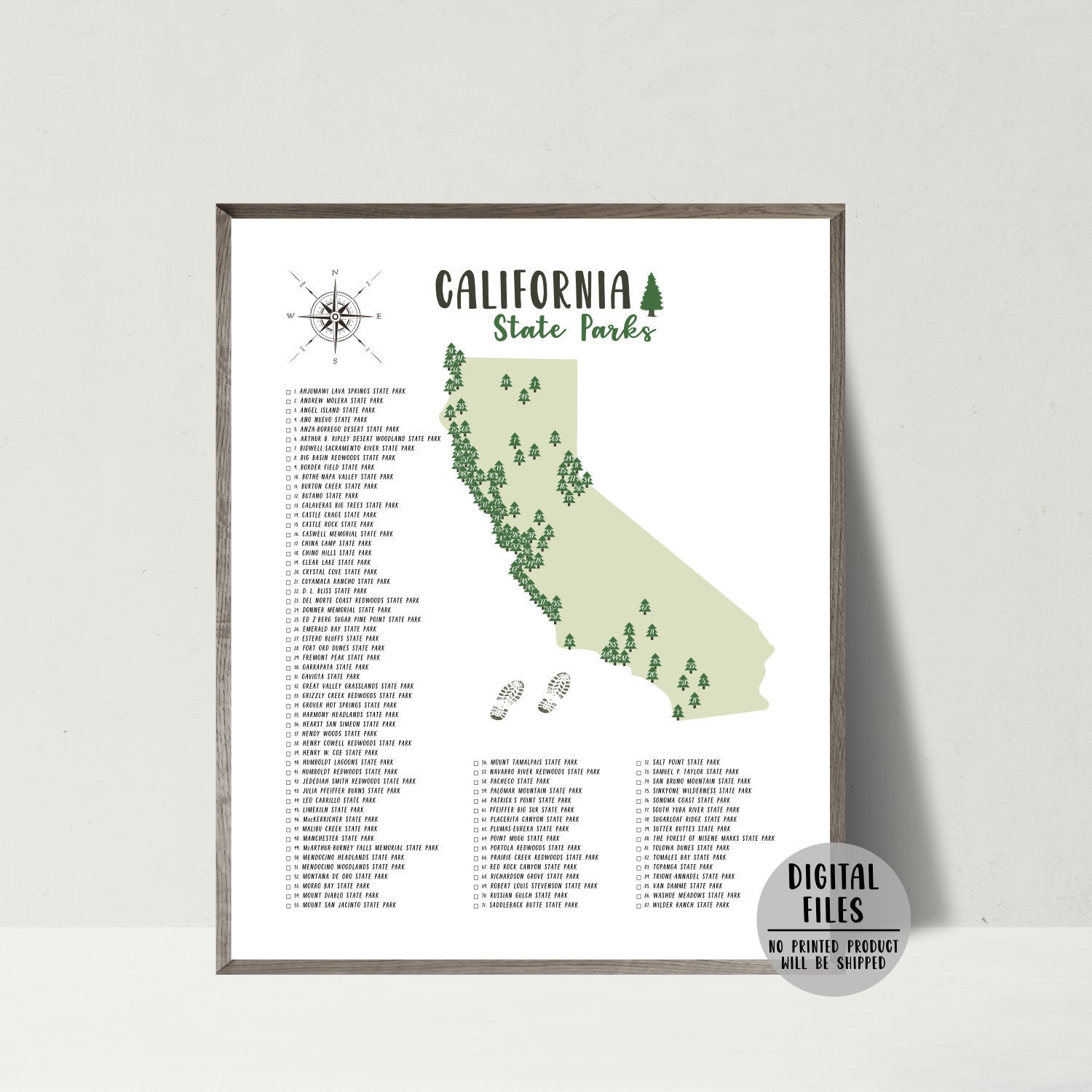 California State Parks Map California State Park Checklist With
