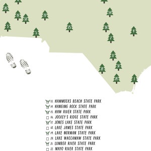 North Carolina State Parks Map-north Carolina State Parks Checklist ...