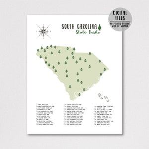 South Carolina State Parks Map-south Carolina State Parks Checklist ...