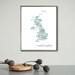 United Kingdom Map Print-uk Map Poster-minimalist Map-watercolor Map ...