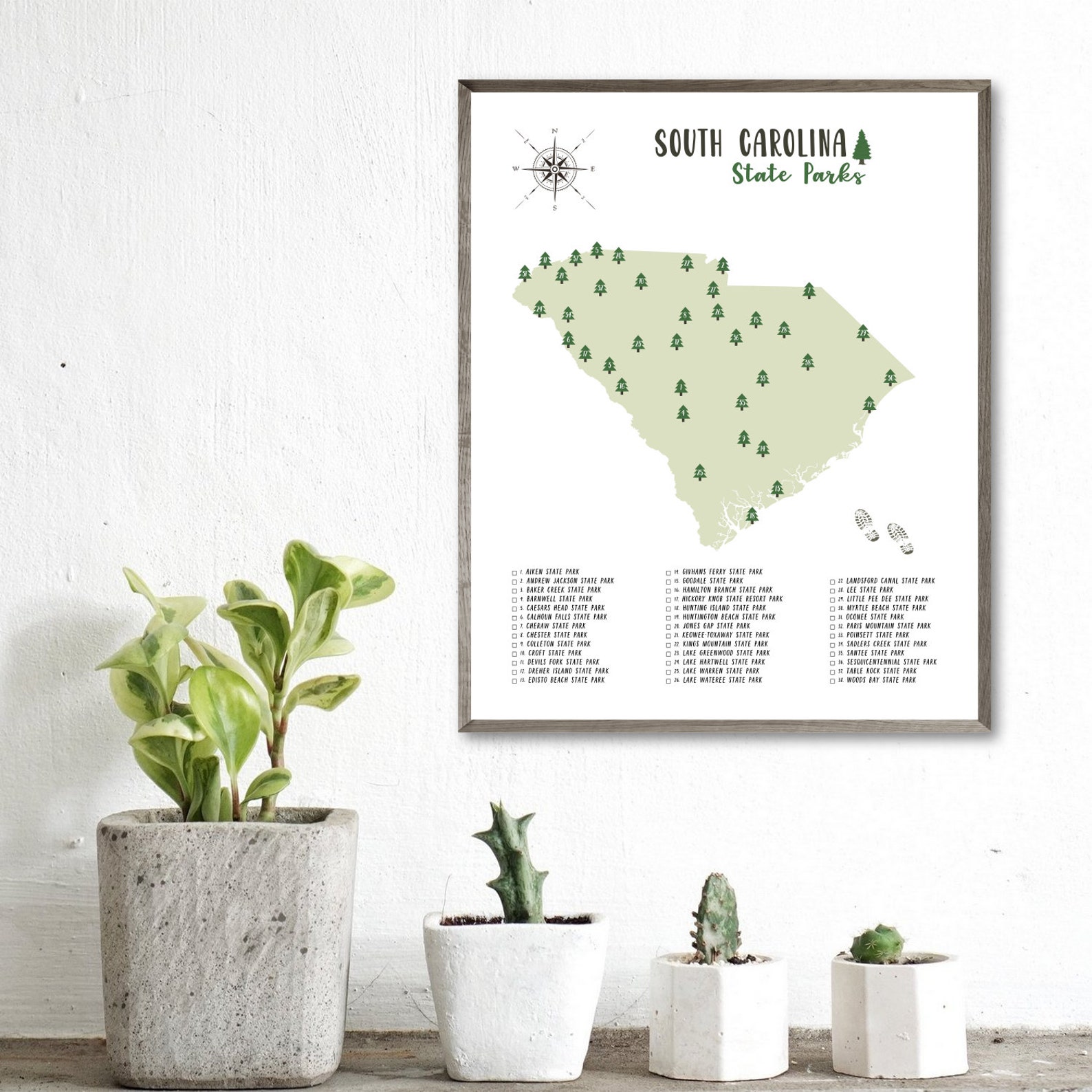 South Carolina State Parks Map-south Carolina State Parks Checklist ...