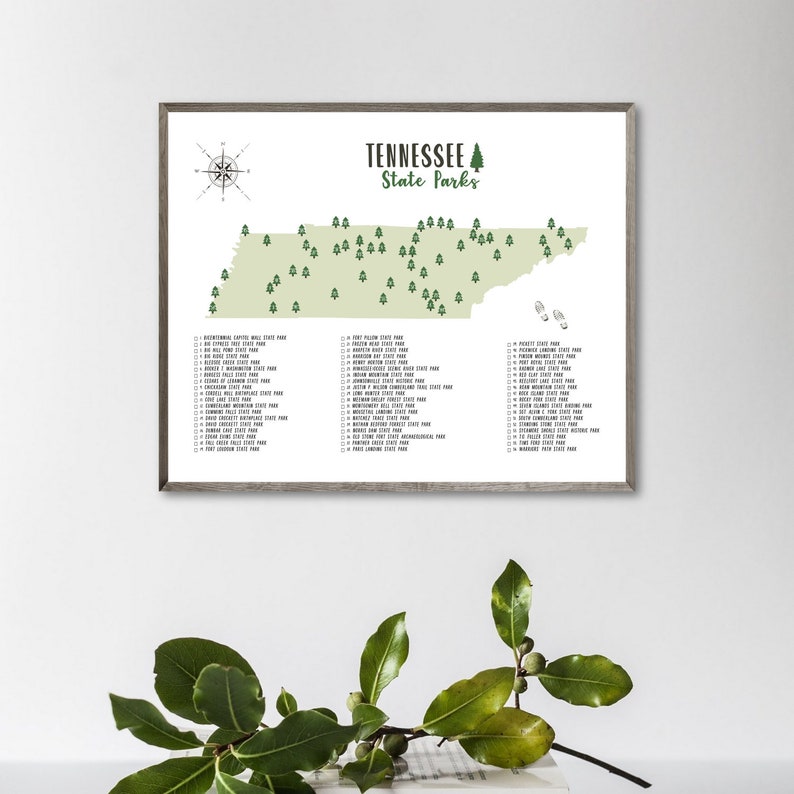 Tennessee State Parks Map-tennessee State Parks Checklist-state Parks ...